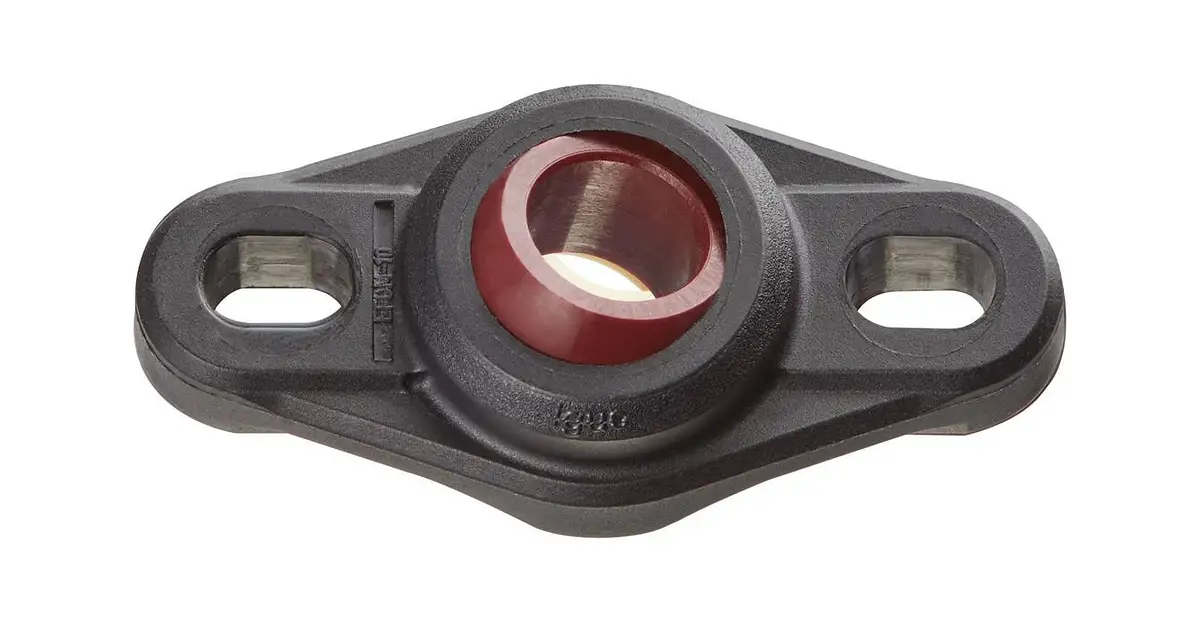 Flange bearings with 2 mounting holes, EFOI, igubal®, spherical ball ...