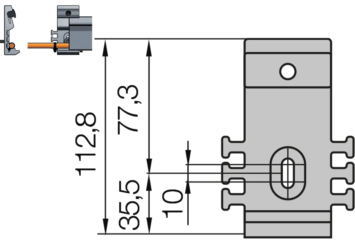 guidefast, trough bracket, short version 1
