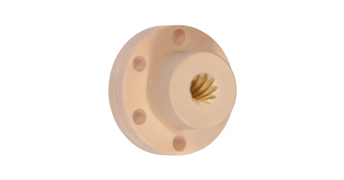 Ecrou à collerette pour vis dryspin®, filet hélicoïdal, JFLM