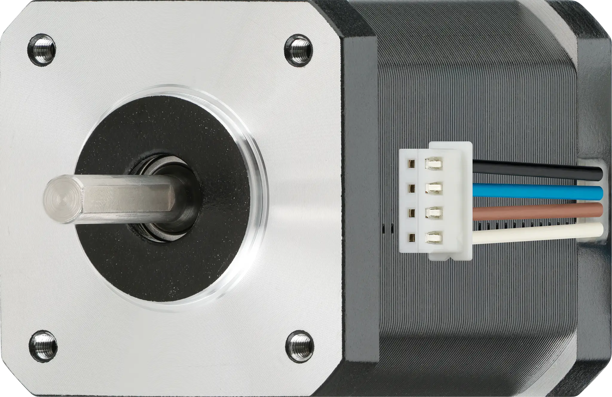 drylin® E stepper motor as powerful version, stranded wires with JST connector, NEMA 17