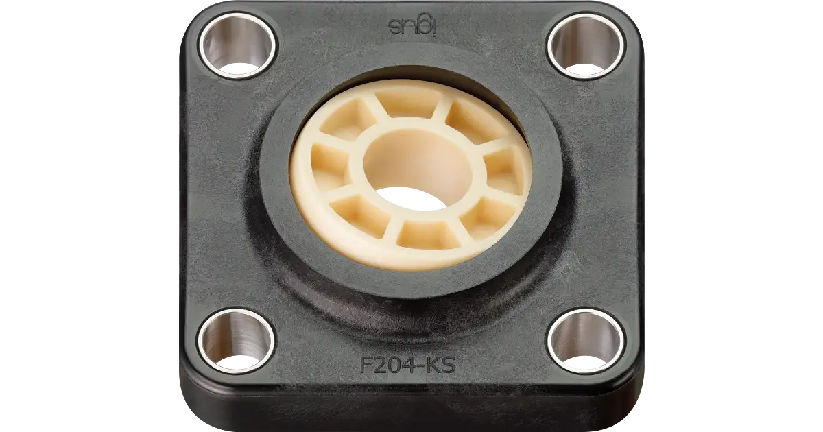 igubal® 4-hole flange bearing with bearing insert