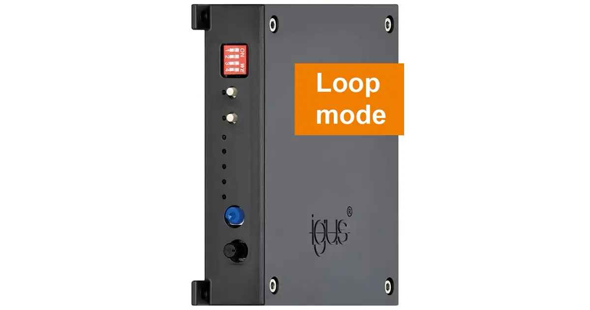 Sistema de controlo de motores drylin® D3-LM para motores DC com modo loop