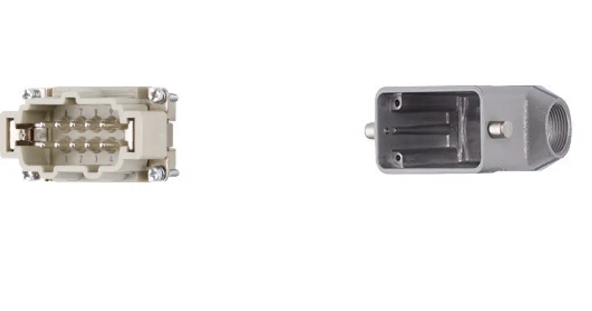 Conector Harting con Insert macho + Carcasa Han 10B