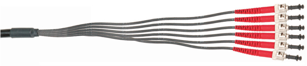 TPE fibre optic cable | 12 fibres, 50/125, connector ST/ST