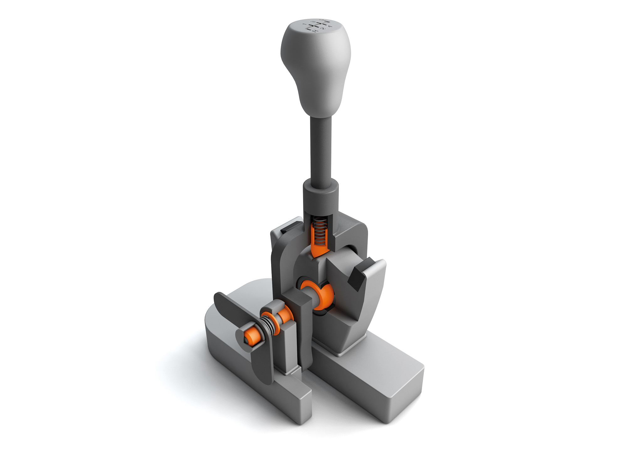 Components for bearing points on the selector lever