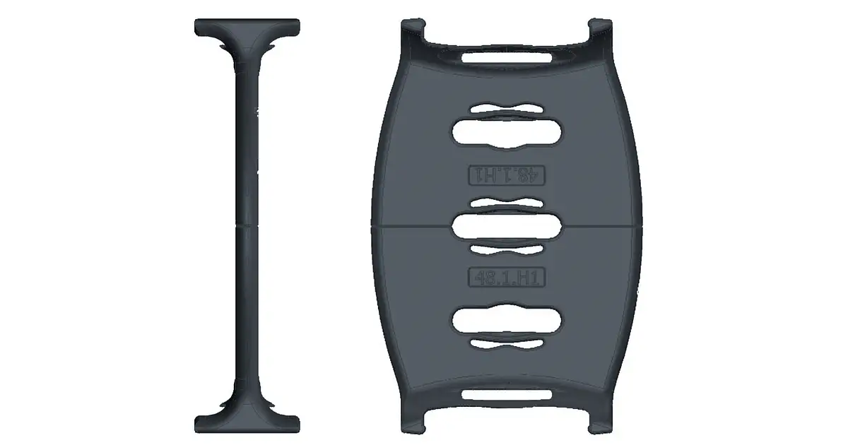 Split separator, wide base/top