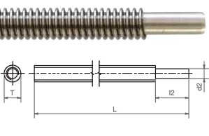 DryLin® - Trapezoidal threaded spindle with pin - Product overview