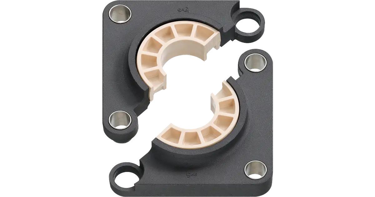 igubal® 4-hole flange bearing with bearing insert