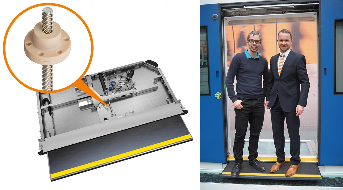 Reliable and cost-effective sliding steps in trains