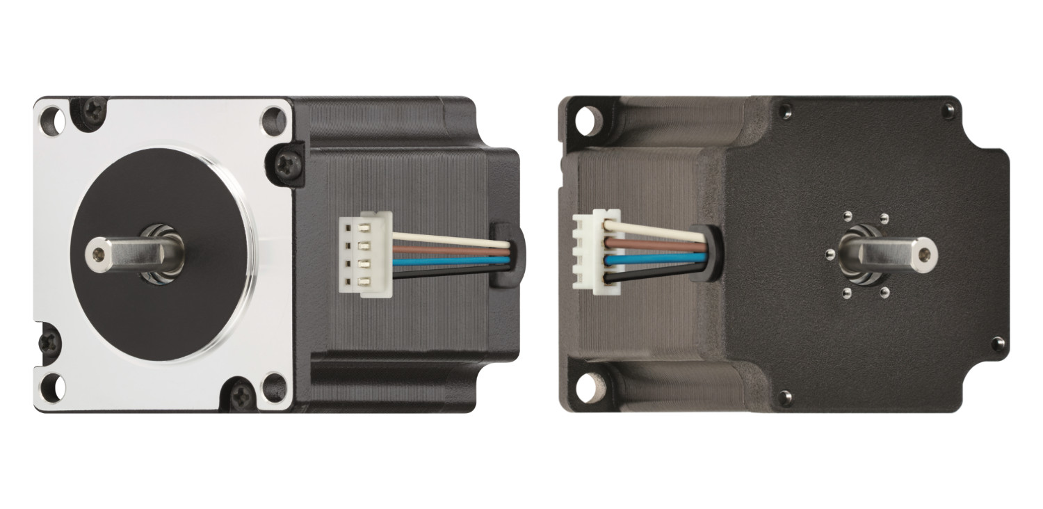 drylin® E news 2023 stepper motors with dual shaft