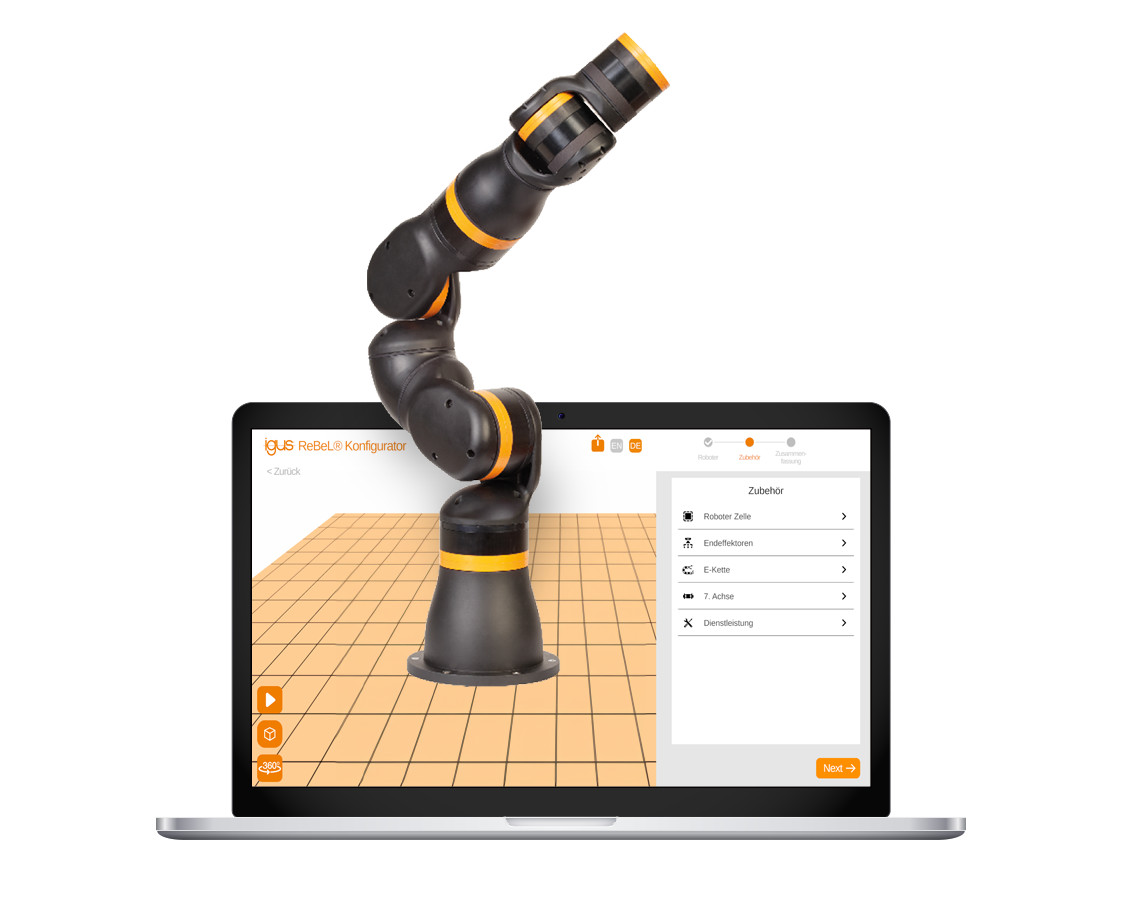 Automation configurators for gantries, robots & gearboxes | igus®