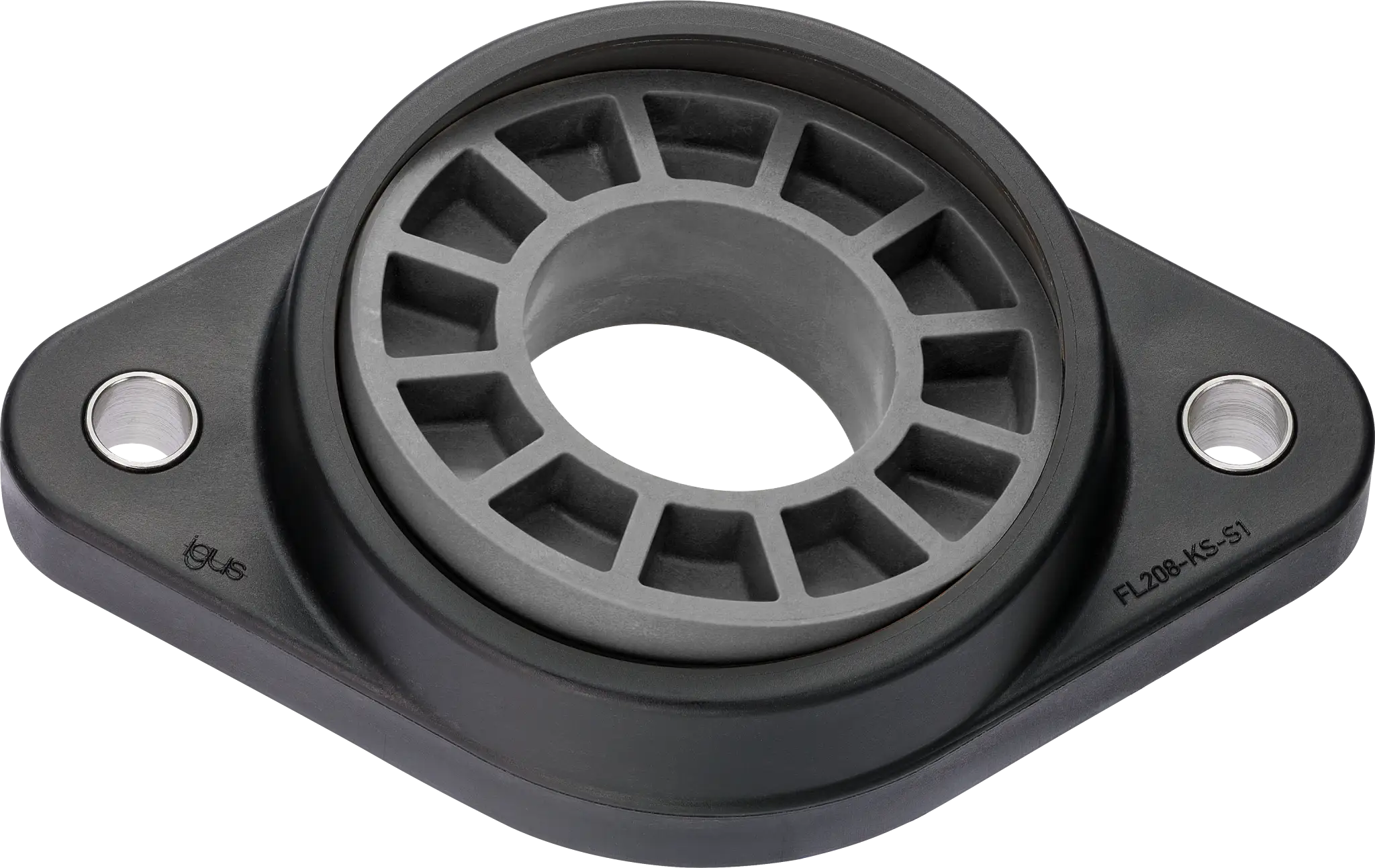 igubal® Compact 2-hole flange bearing with bearing insert