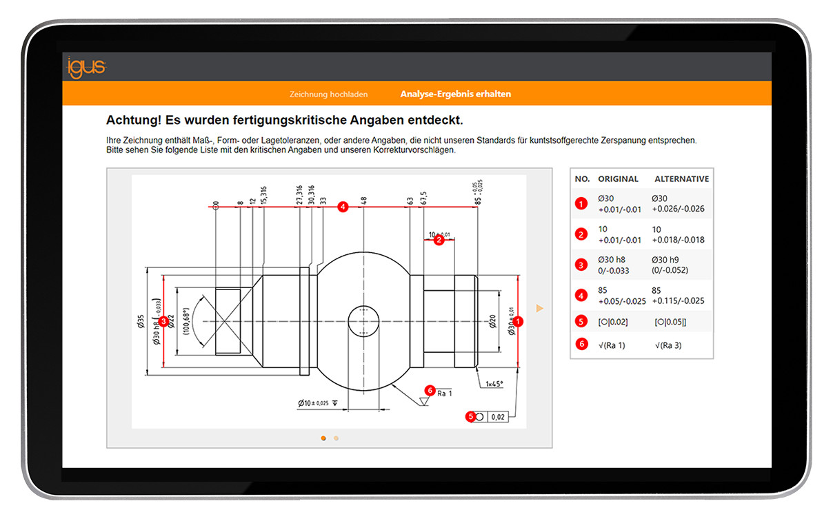 Order turned & milled parts online I igus CNC service