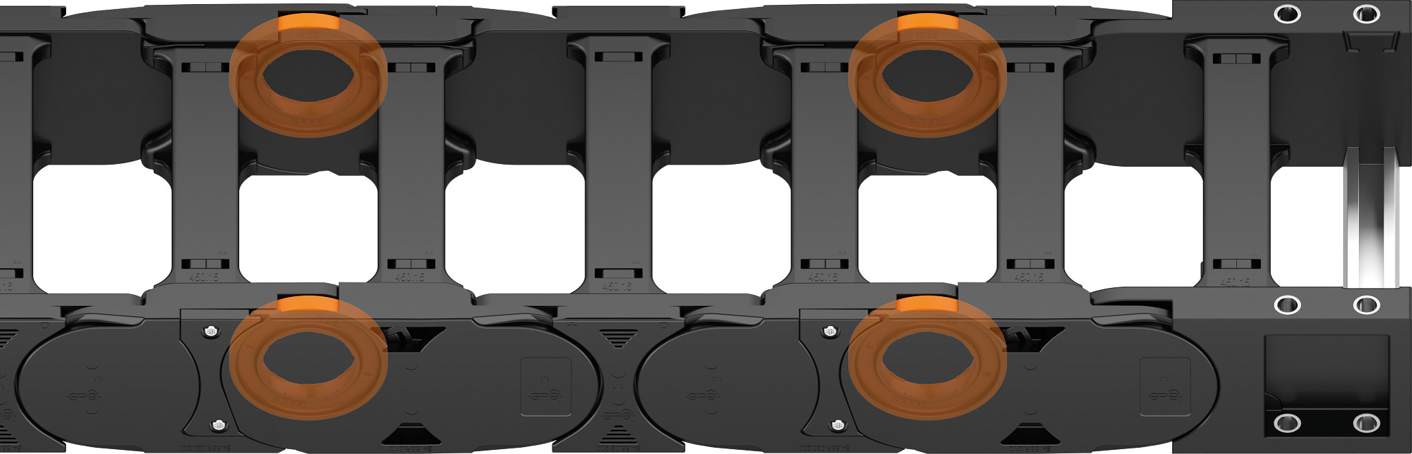 Roller energy chain E4.1R | 25% more tensile strength | igus®