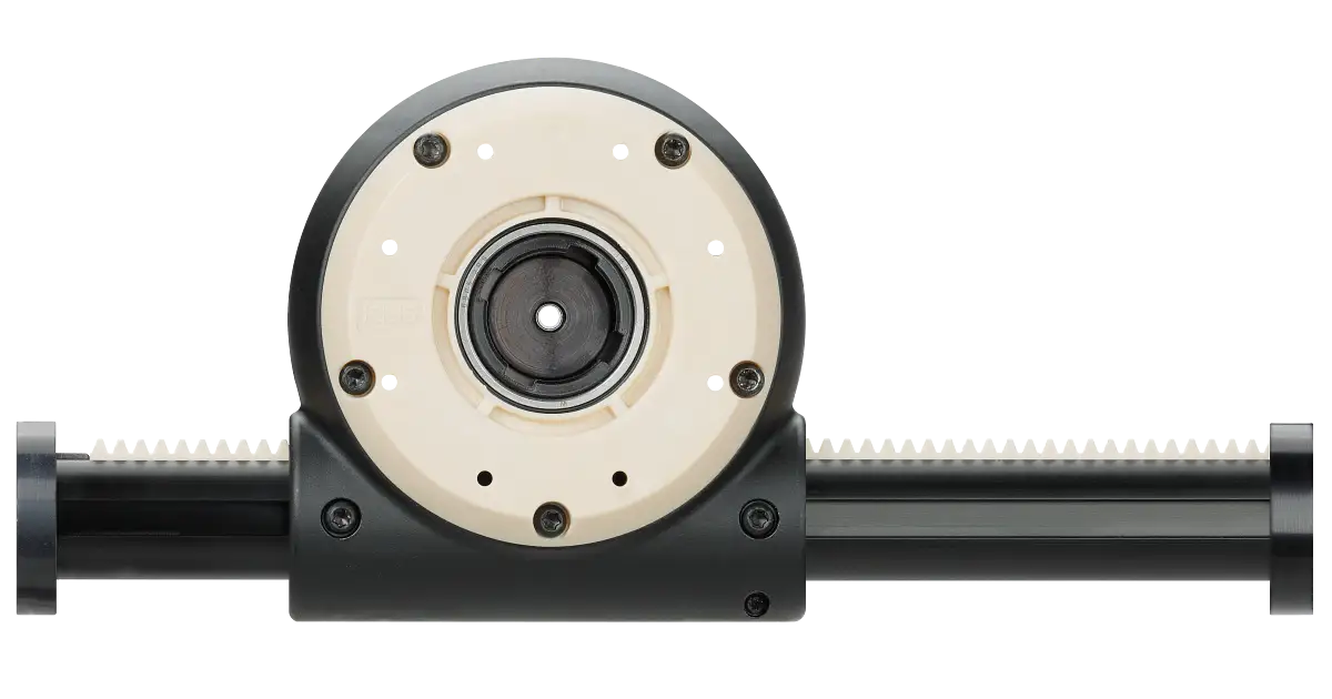 drygear® Apiro rack and pinion gearbox with planetary gearbox