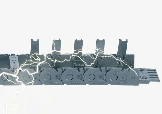 ESD and ATEX components made of wear-resistant materials