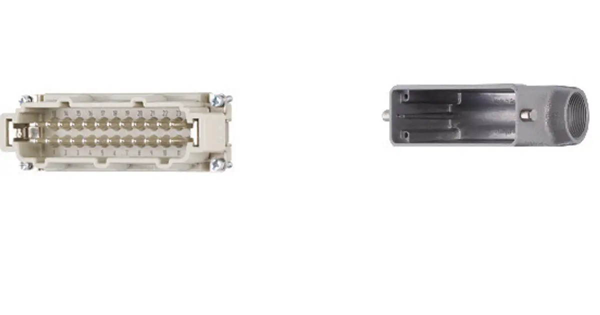 Conector Harting con Insert macho + Carcasa Han 24B