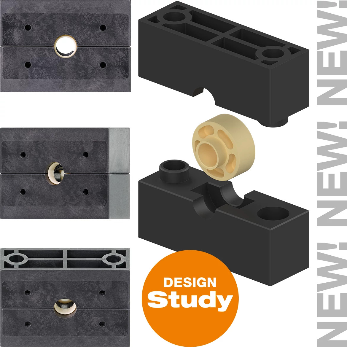 NEWS 2022 - dryspin® plastic lead screw support blocks, floating bearings