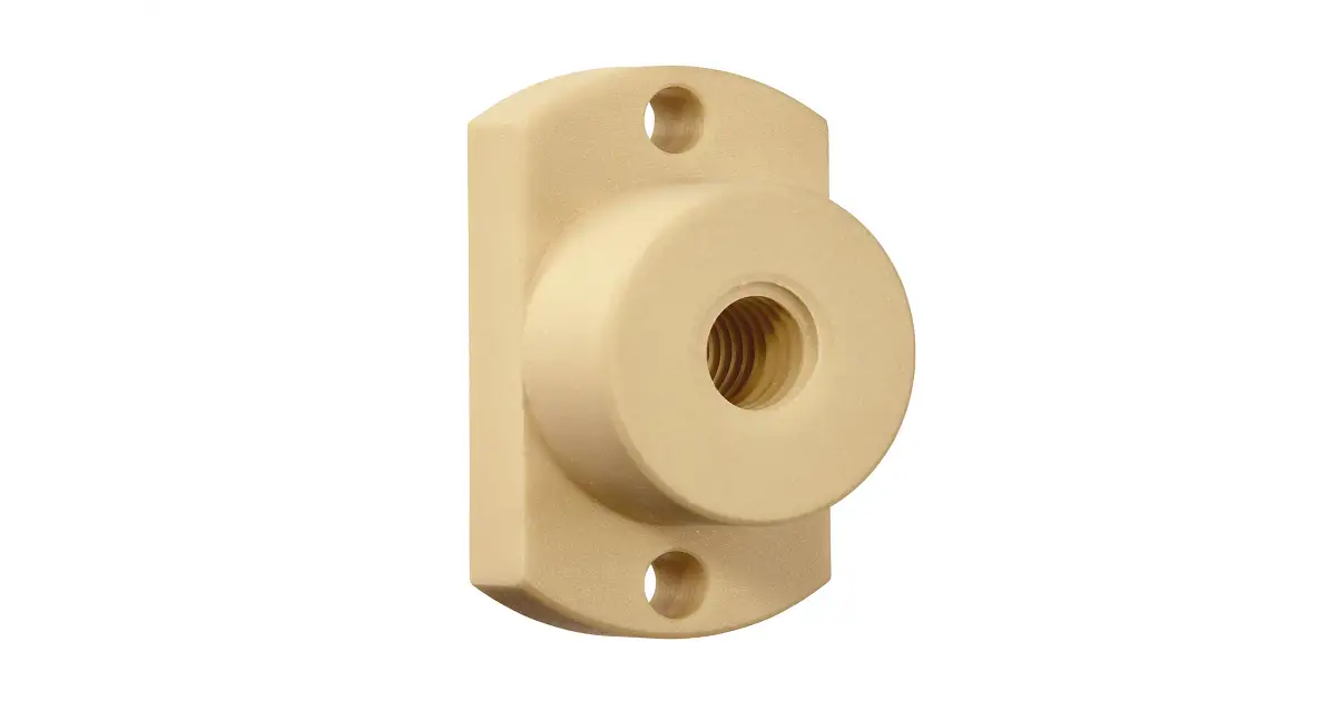 Ecrou à collerette à méplat pour vis drylin®, filet trapézoïdal, à ...