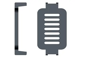 Side plate slotted, unassembled