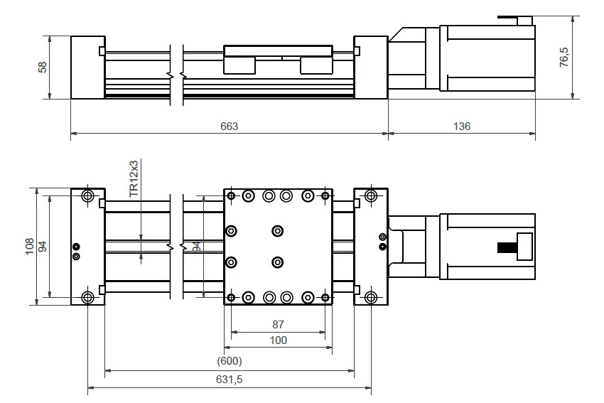 drylin® E electric linear axes and linear drives with motor