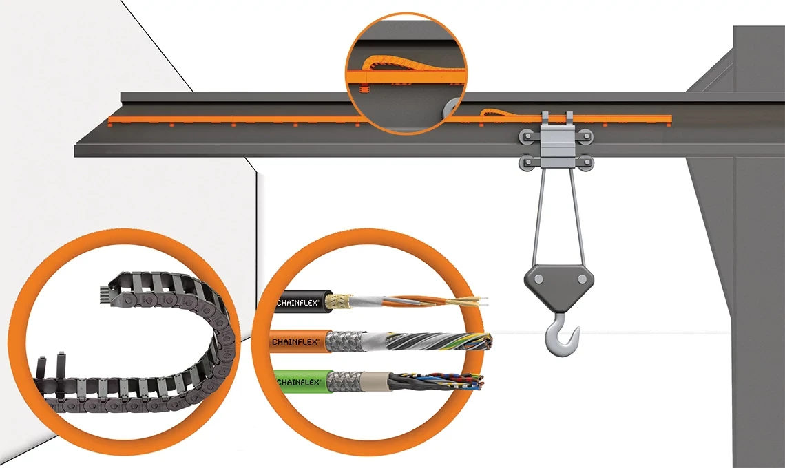 Efficient Cable Management Solutions for Jib Cranes | igus®