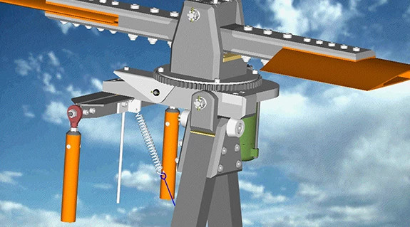 Lightweight and maintenance-free pillow block bearing in rotor head for ...