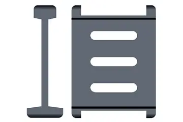 Separator, slotted, unassembled