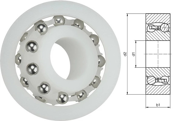 xiros® Self-Aligning Ball Bearings for Corrosion-Resistance | igus®
