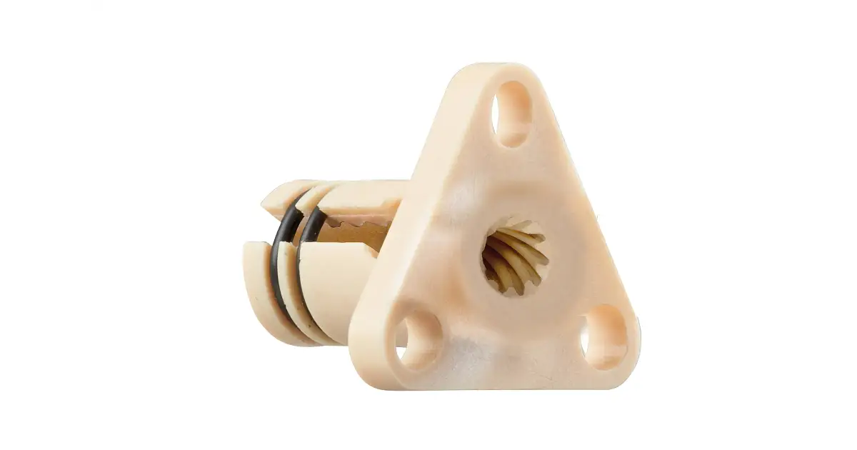 drylin® flange lead screw nut, dryspin® high helix thread, pre-loaded, JFRM