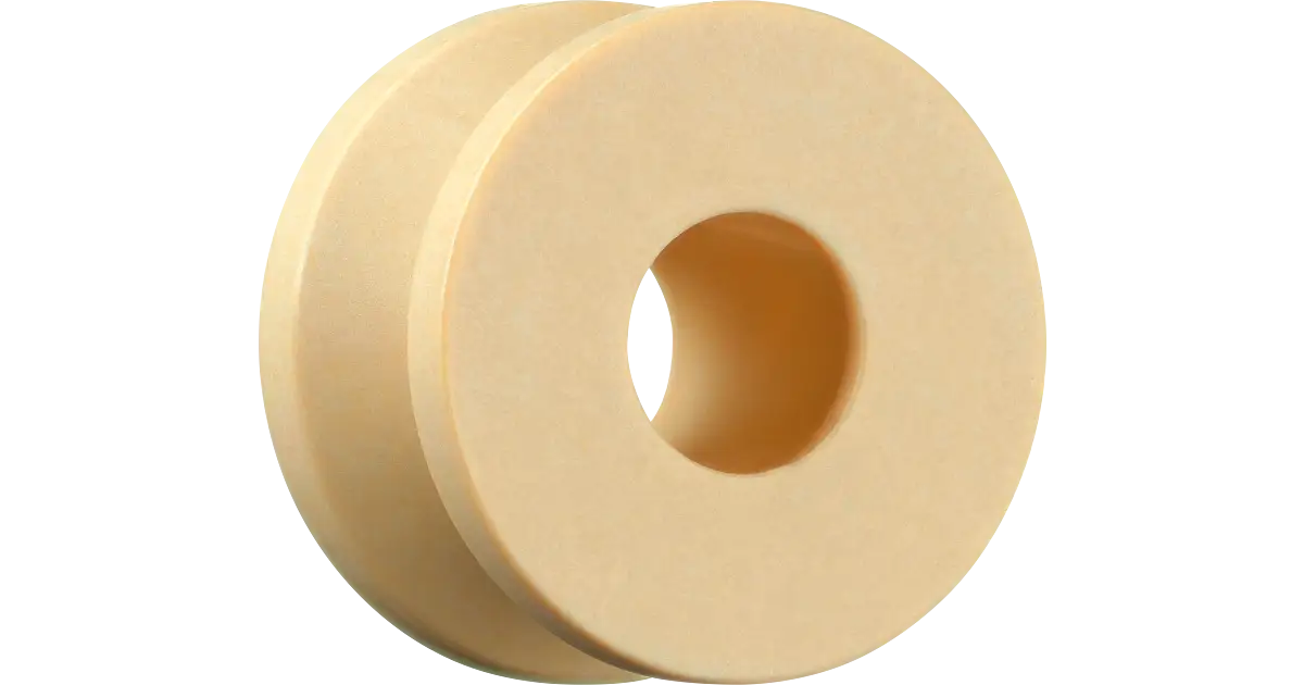 iglidur® P210, rolete, ranhura em L, 90°, mm