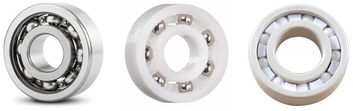 Ball bearing material for plastic ball bearings