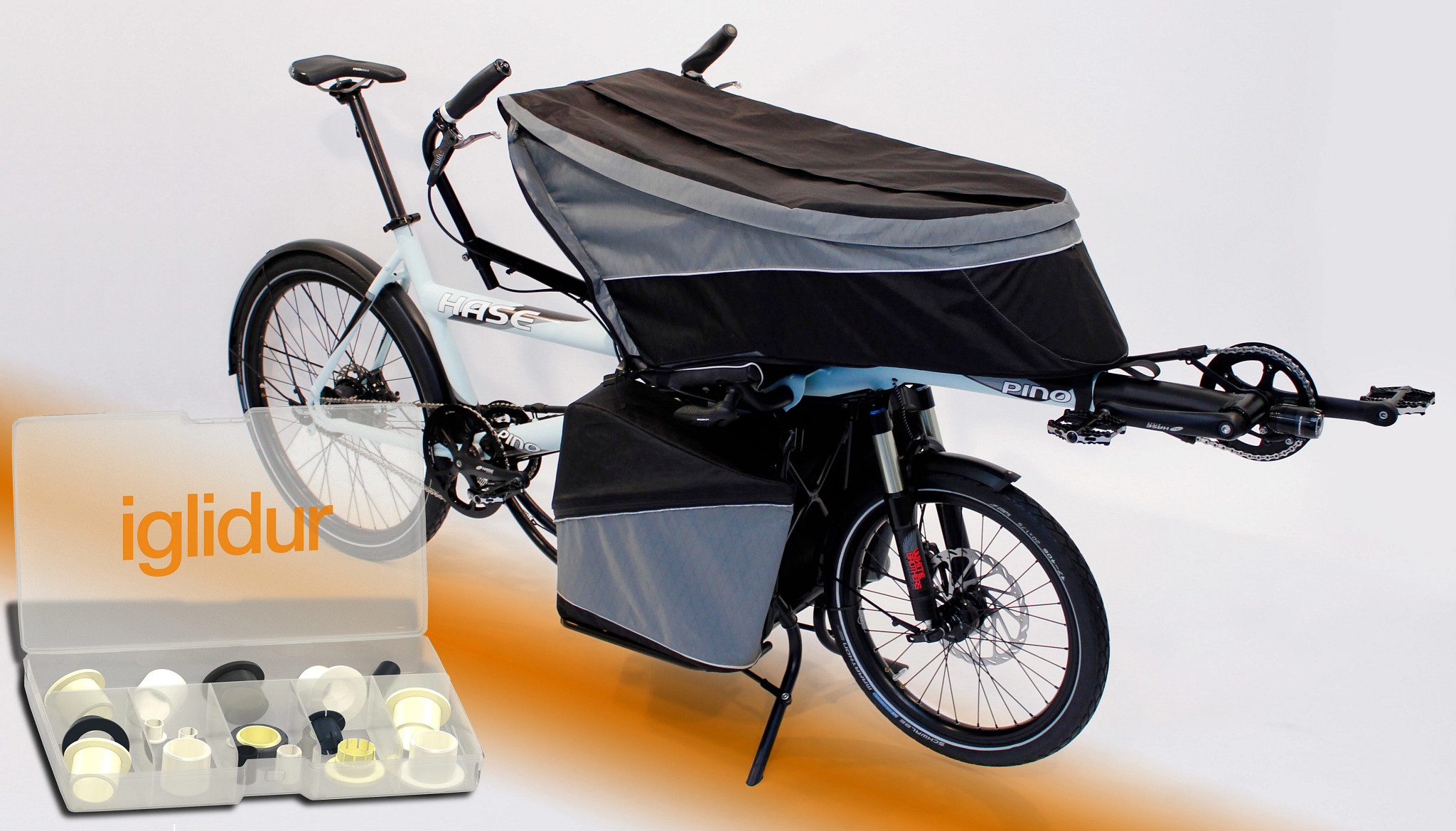 plastic plain bearing in the Hase tandem cargo recumbent | igus® | igus ...