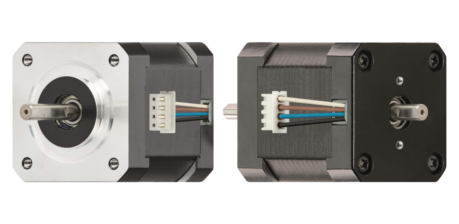 drylin® E news 2023 stepper motors with dual shaft
