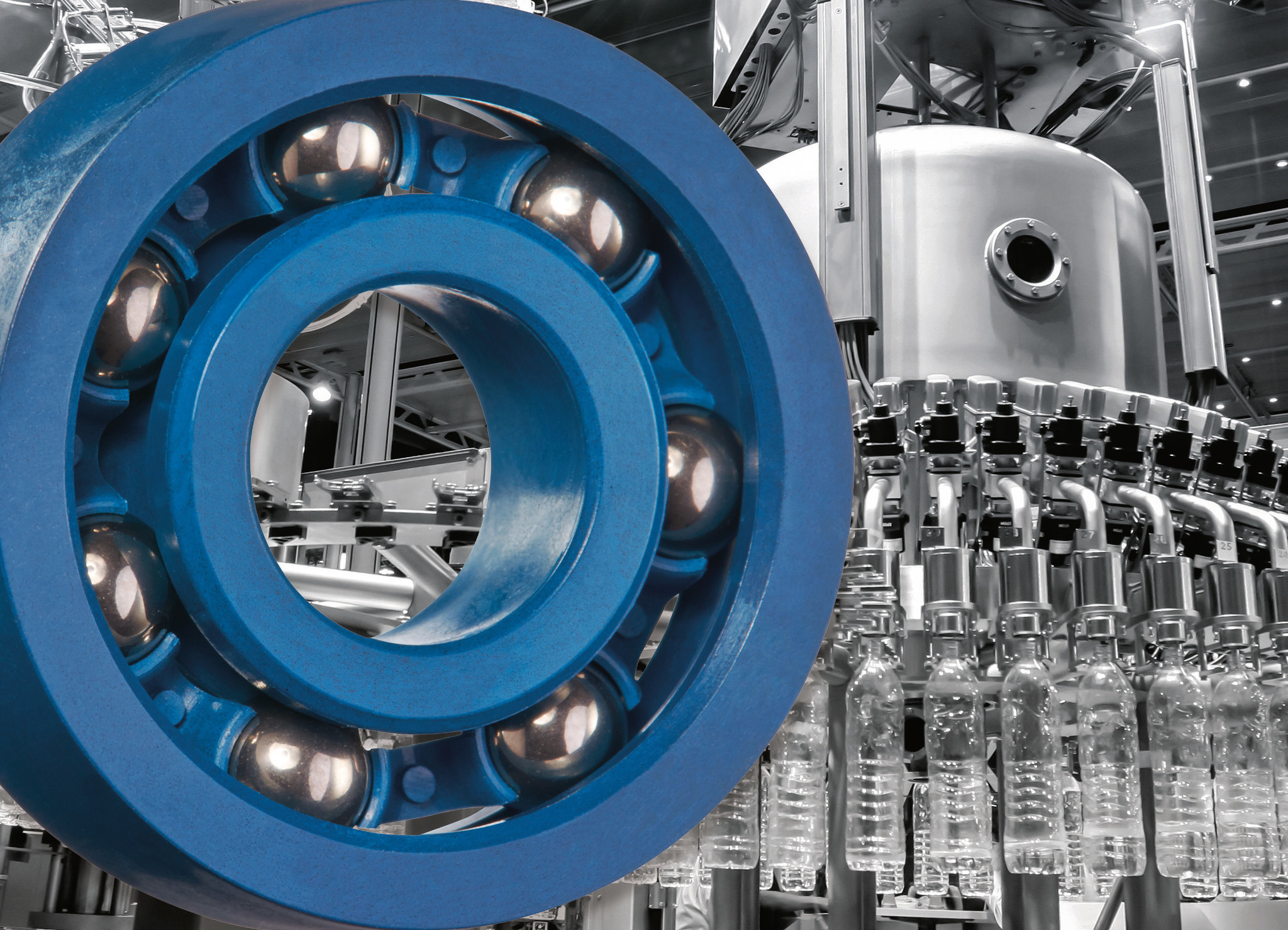 Ball bearing made of plastic instead of metal: 100 % lubrication-free