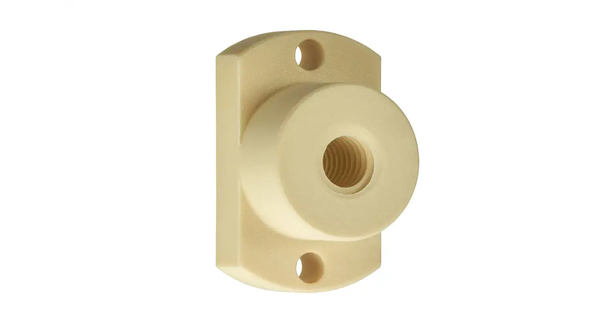 drylin® flange lead screw nut with spanner flat, trapezoidal thread, WFLM