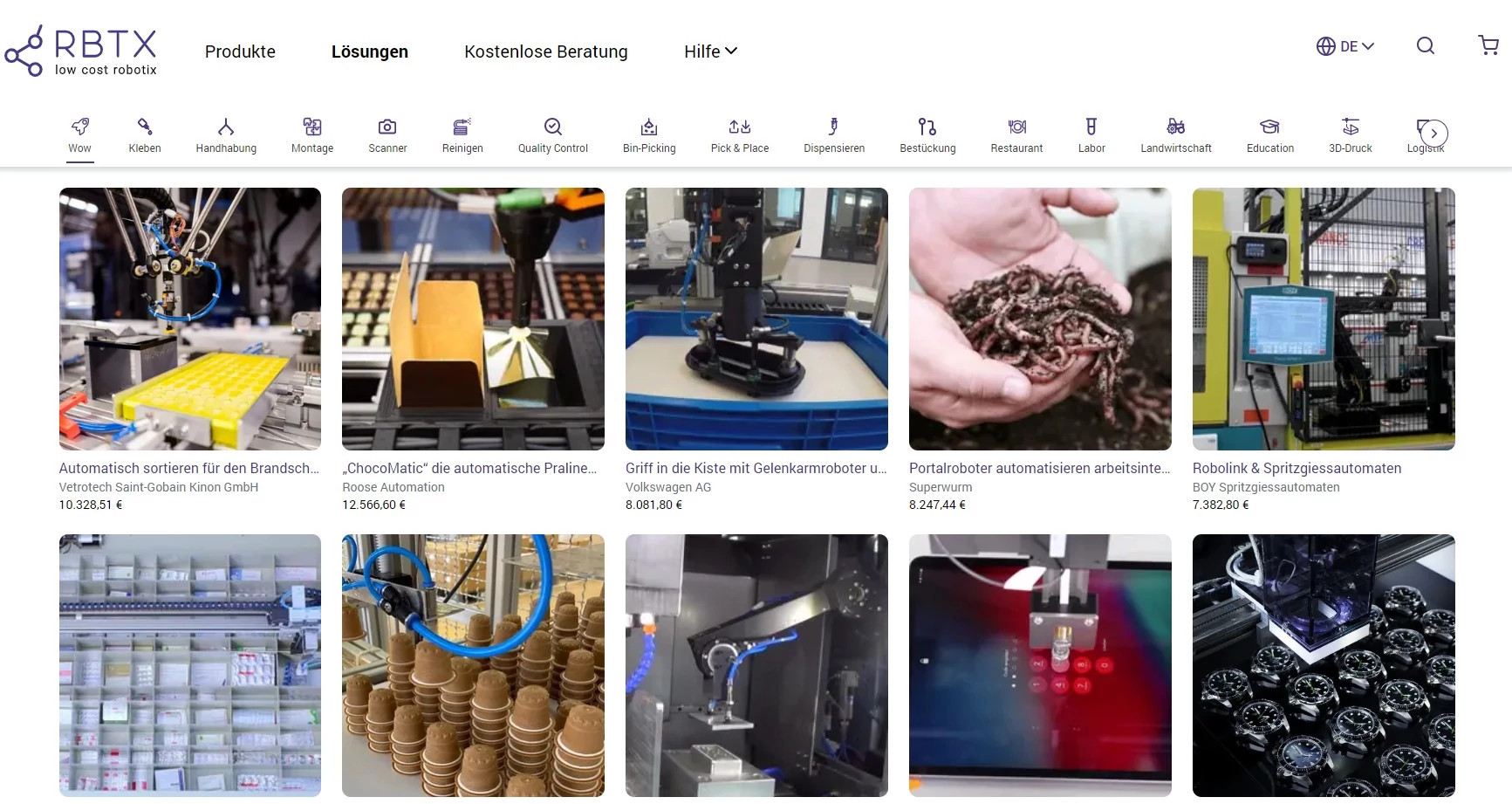 Robot accessories from leading manufacturers