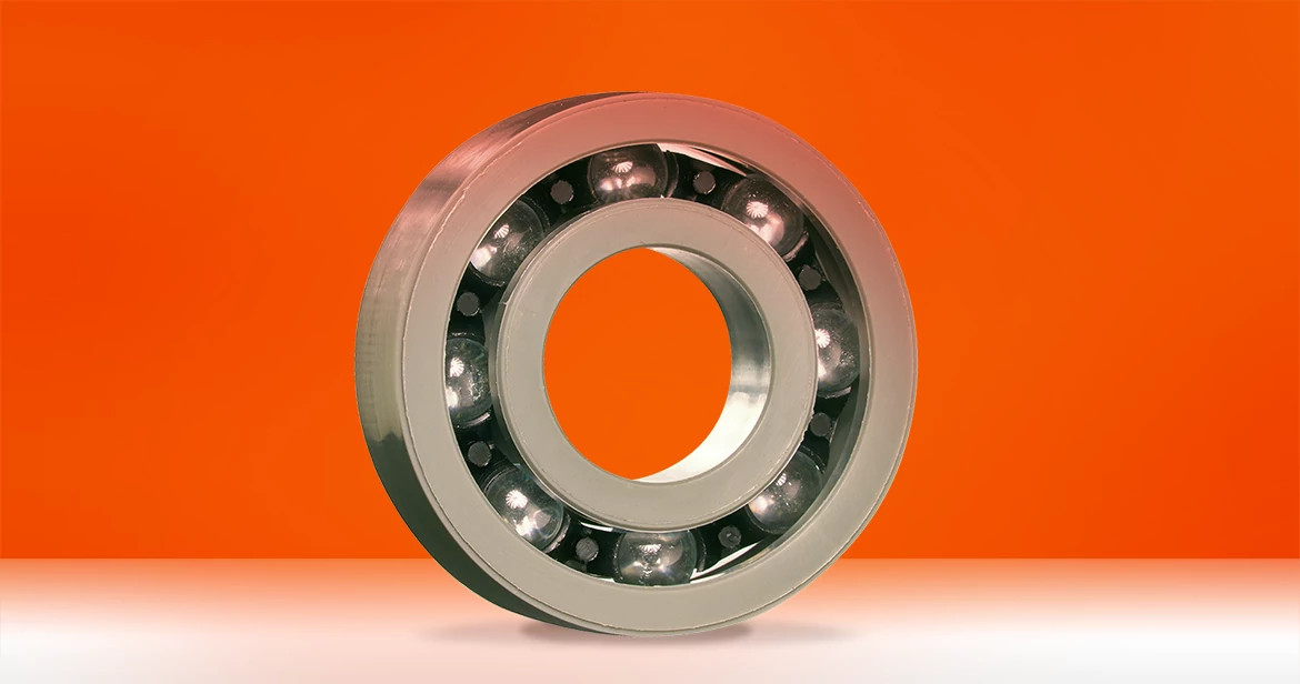 Ball bearing made of plastic instead of metal: 100 % lubrication-free