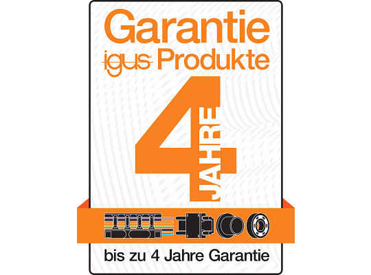 4 Lebensdauergarantie auf drylin Linearführung