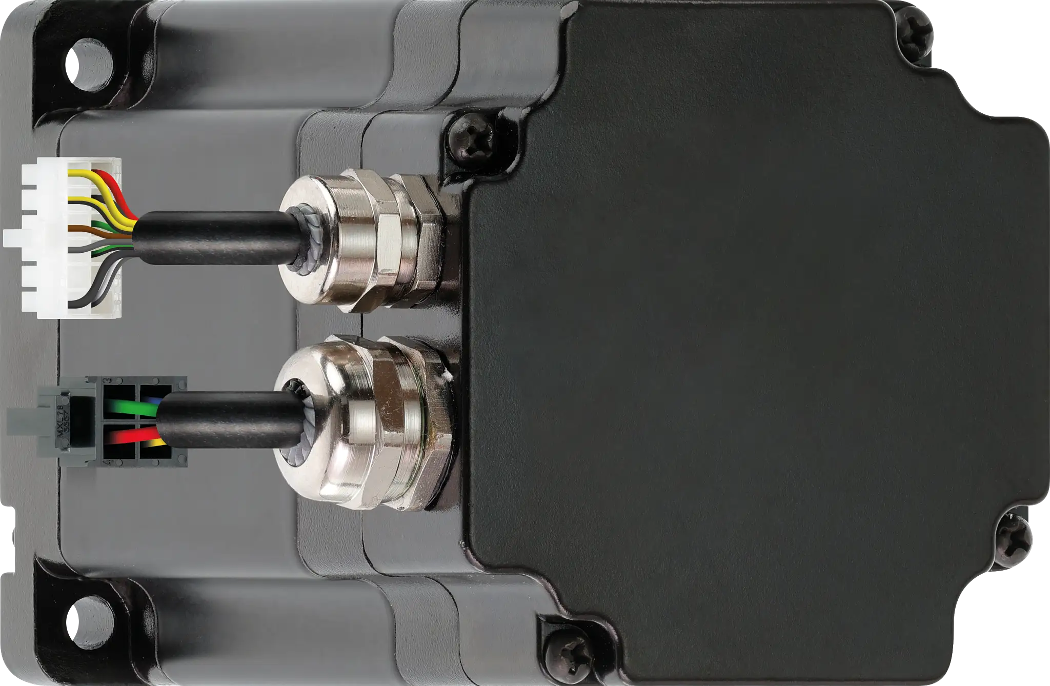 drylin® E stepper motor, connection cable and encoder, NEMA 34