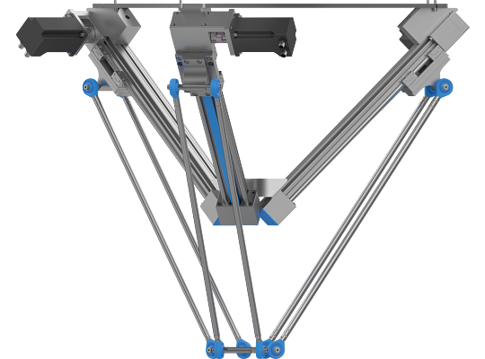 Delta robot with FDA-compliant components