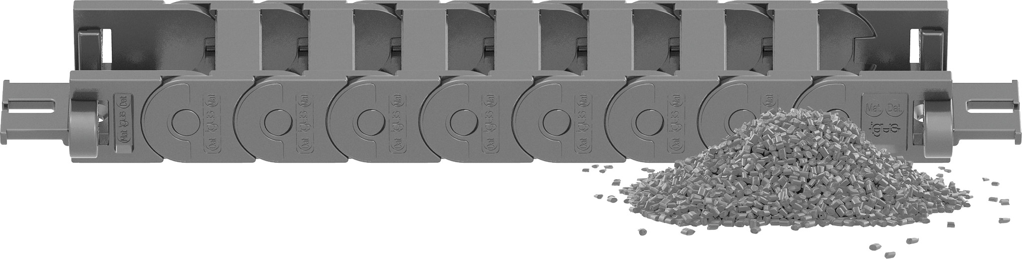 cradle-chain E2.1.CG from the 100% recycled material | igus®