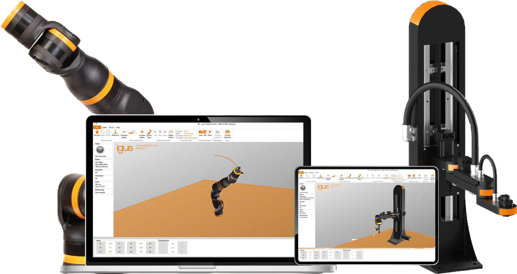 Robot control system with the igus® Robot Control