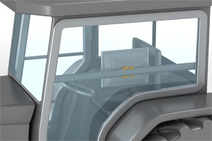 Monitor adjustment in tractors and agricultural machinery