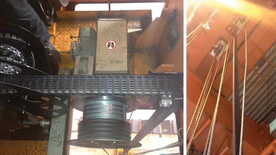 e-spool® cable guide replaces cable drum on coil crane in steelworks ...