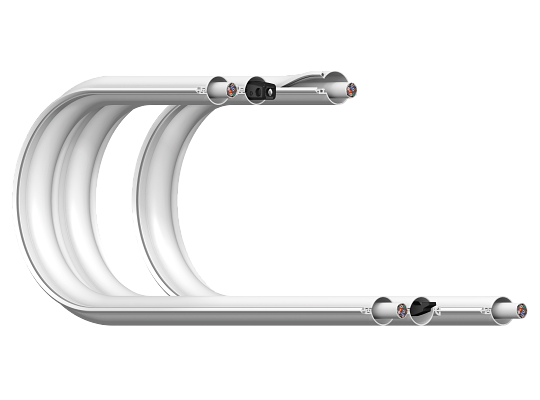 Ribbon cable e-skin® flat cable guide system for cleanroom environment