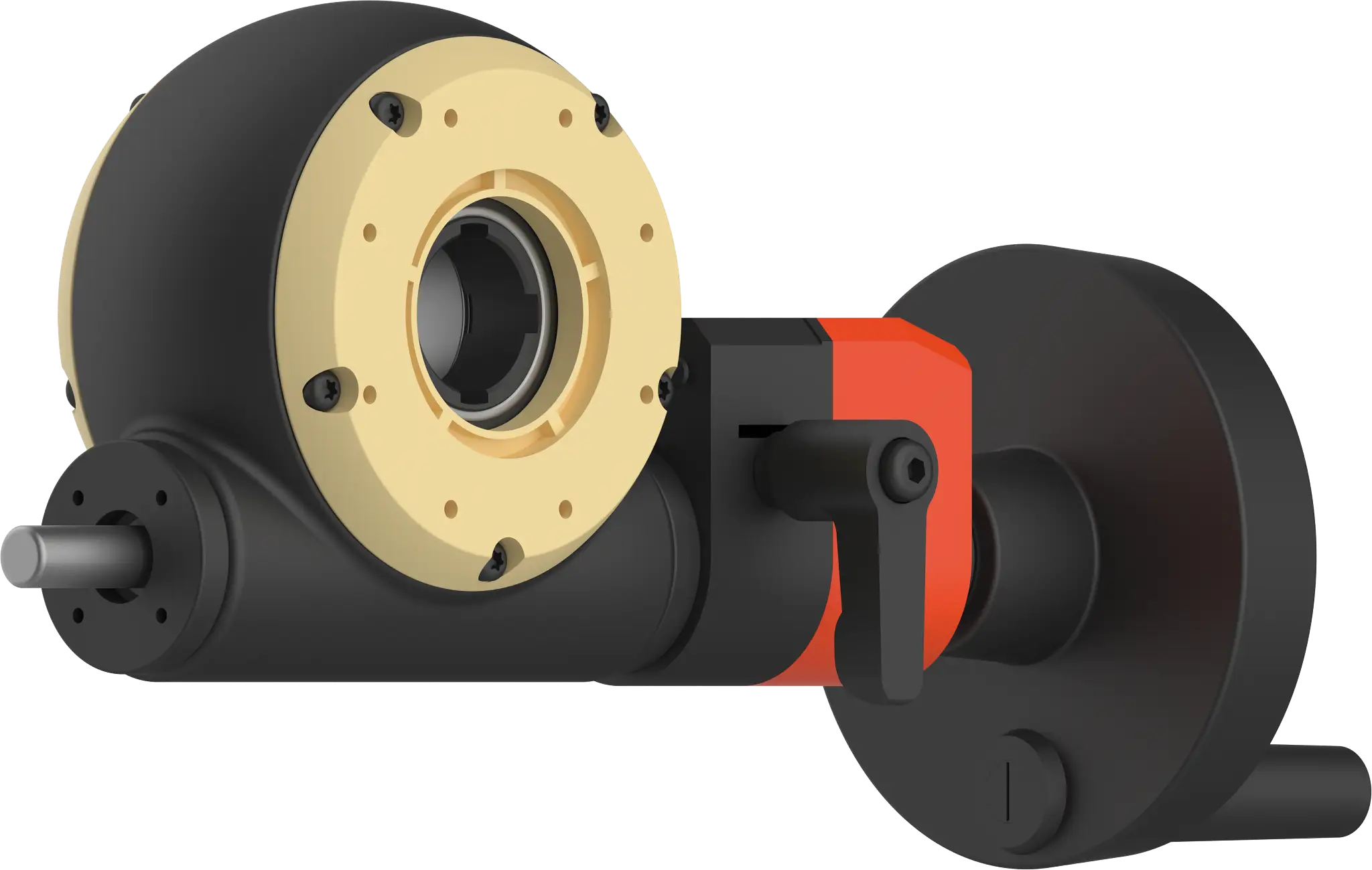 drygear® Apiro gearbox with manual clamping and position indicator