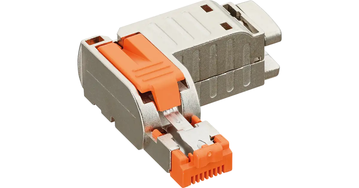 TE Connectivity plug, RJ45, 90° angled, Profinet, 2383217-1