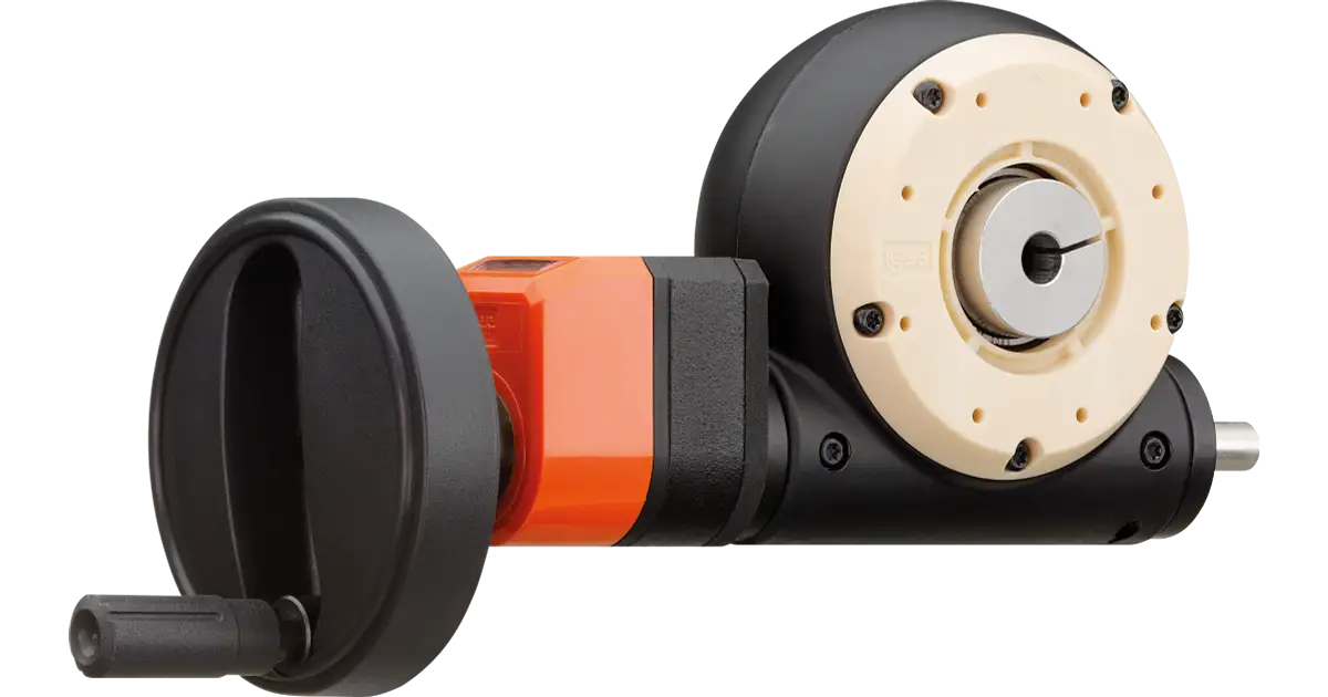 drygear® Apiro gearbox with manual clamping, position indicator and handwheel