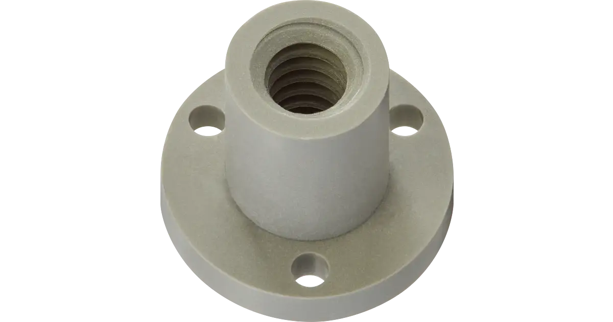 ACME J4 lead screw nut with flange, thermoplastics, right-hand thread